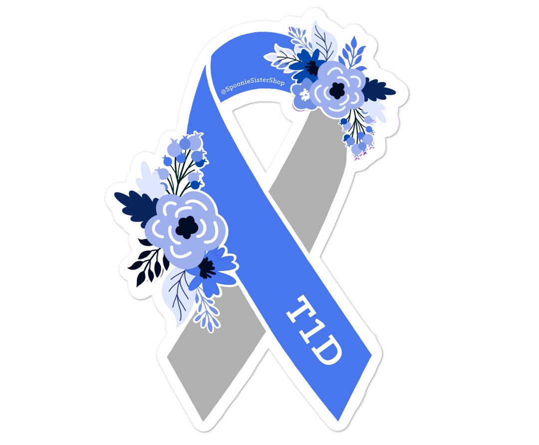 Type 1 Diabetes Sticker, T1D Stickers, Type 1 Diabetes Awareness, Blue ...