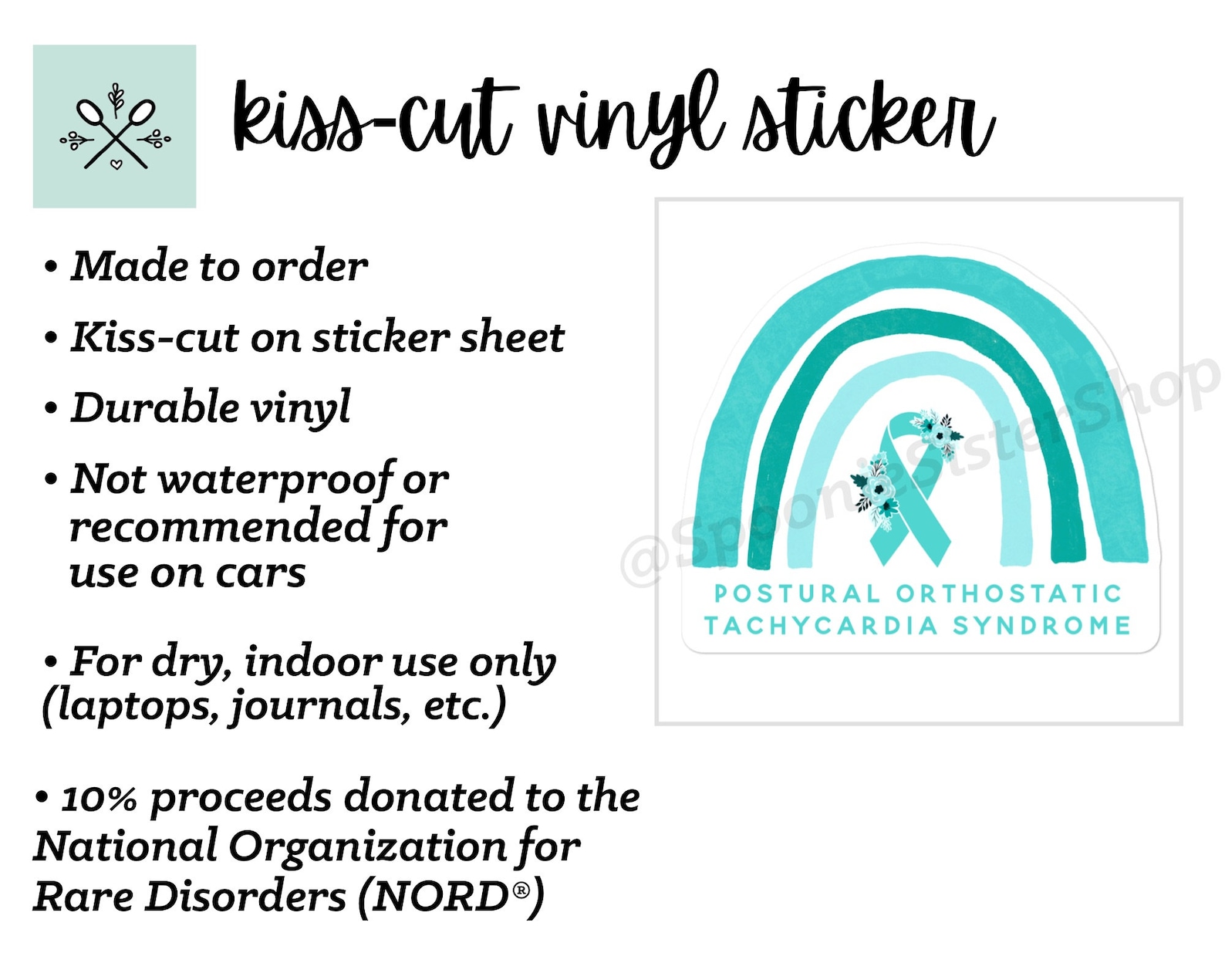 POTS Rainbow Sticker POTS Awareness Stickers Postural - Etsy