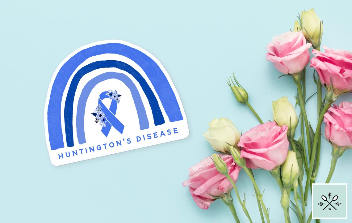 Rainbow Huntington's Disease Sticker, Huntington's Disease Decal, HD ...