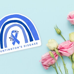 Rainbow Huntington's Disease Sticker, Huntington's Disease Decal, HD ...