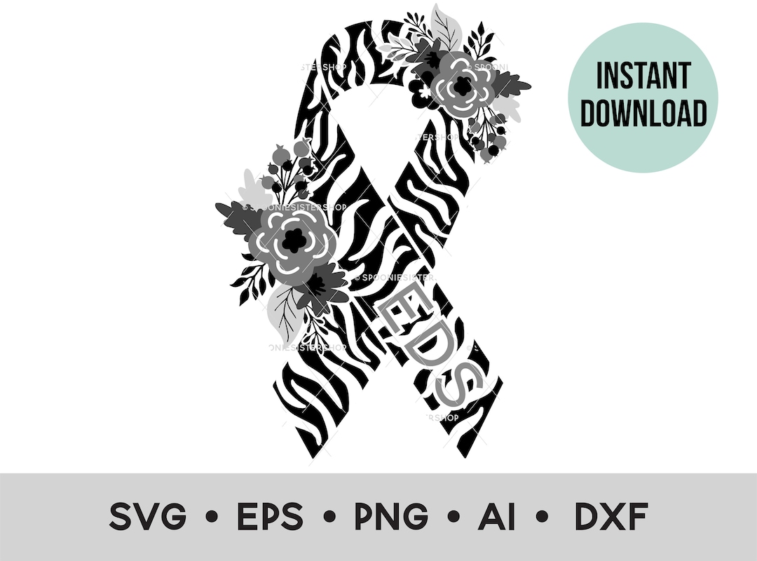 Ehlers-danlos Syndrome Awareness Ribbon SVG, EDS Awareness Ribbon ...