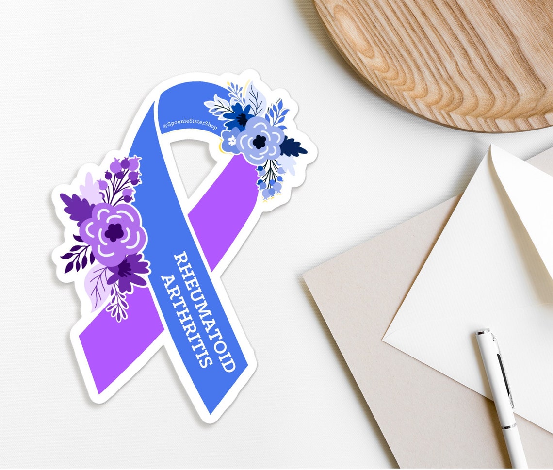 Rheumatoid Arthritis Sticker RA Awareness Stickers Floral | Etsy