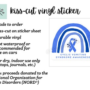 Rainbow CVS Sticker, Cyclic Vomiting Syndrome Awareness, Cyclic ...