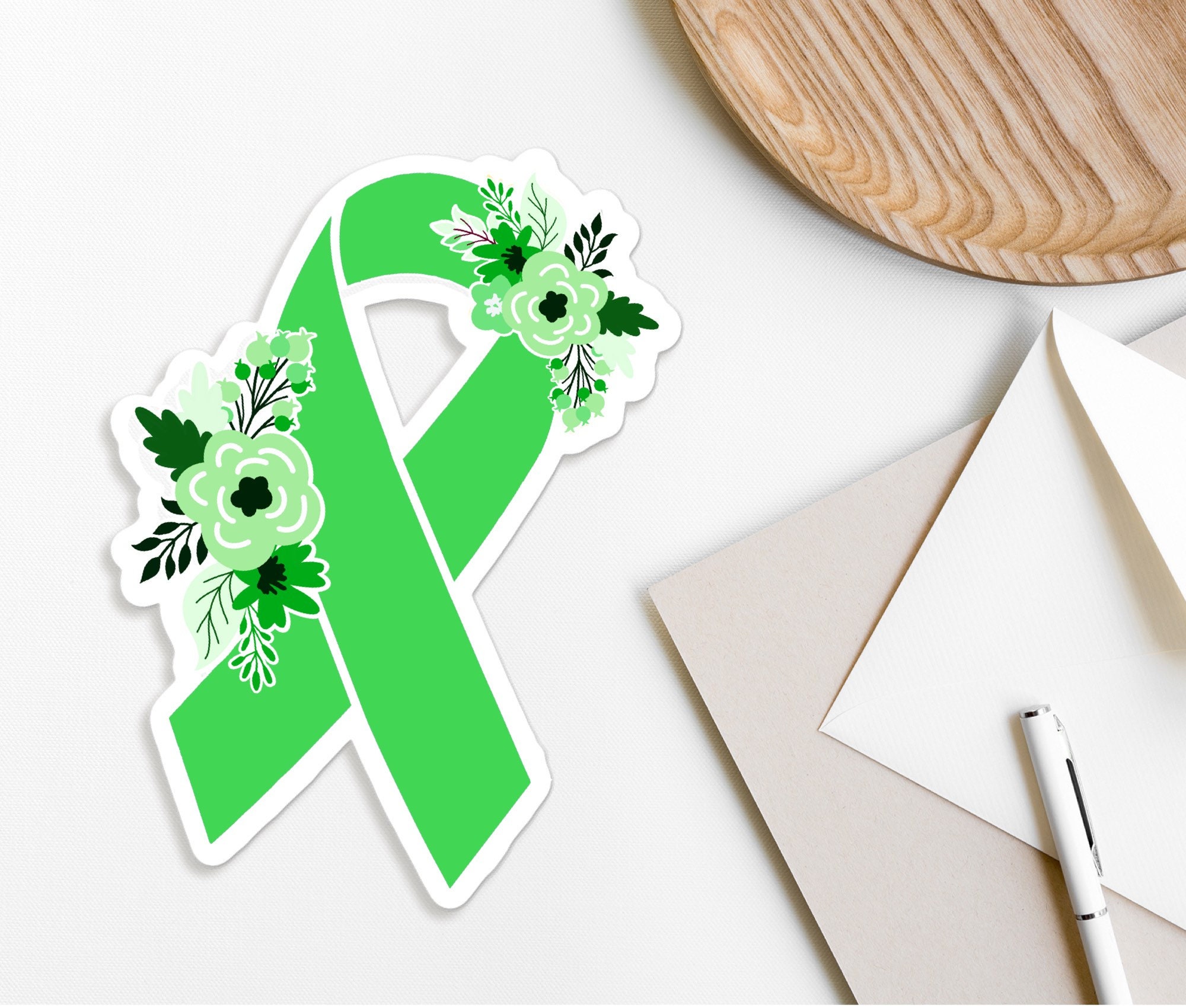 Lime Green Awareness Sticker Lime Awareness Ribbon Stickers | Etsy