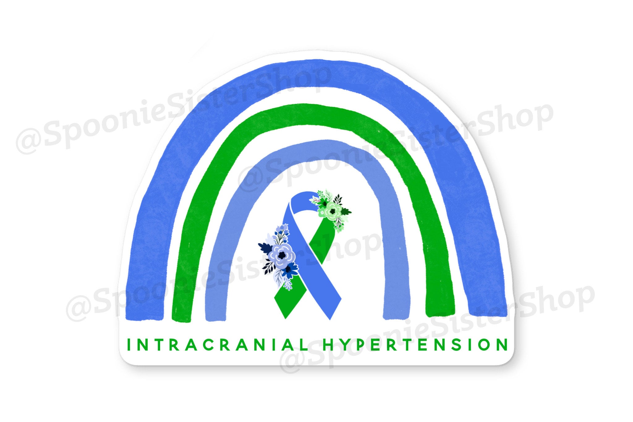 Rainbow Intracranial Hypertension Sticker IIH Awareness | Etsy