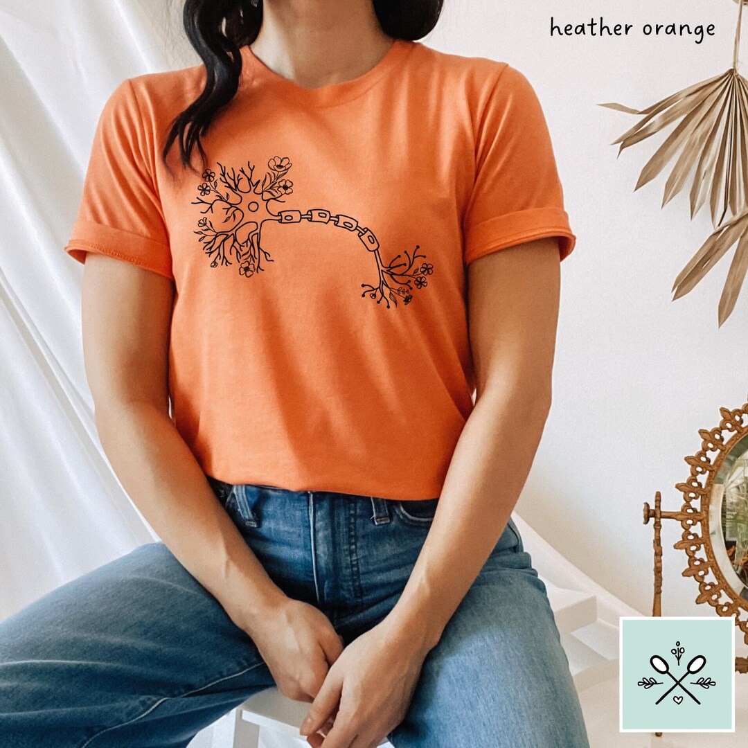 Neuron Shirt, Floral Neuron Anatomy Shirt, Neuron Tshirt, Multiple ...