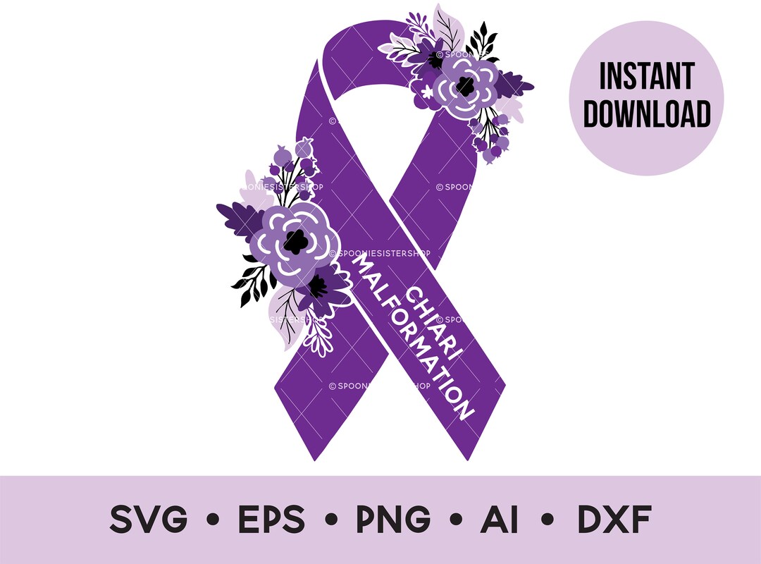 Chiari Malformation Awareness Ribbon SVG, Chiari Malformation Clip Art ...