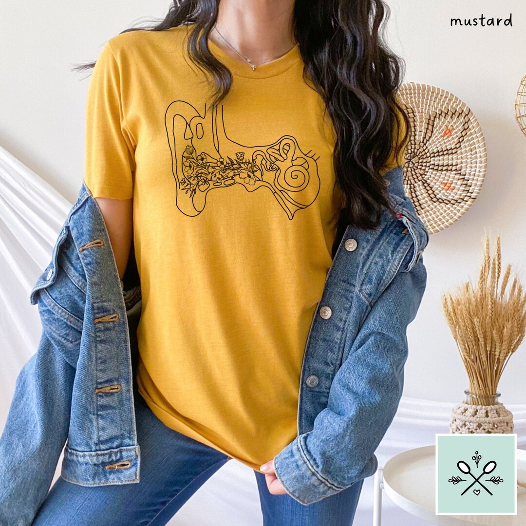 Inner Ear Shirt, Floral Ear Anatomy Shirt, Audiology Shirt ...