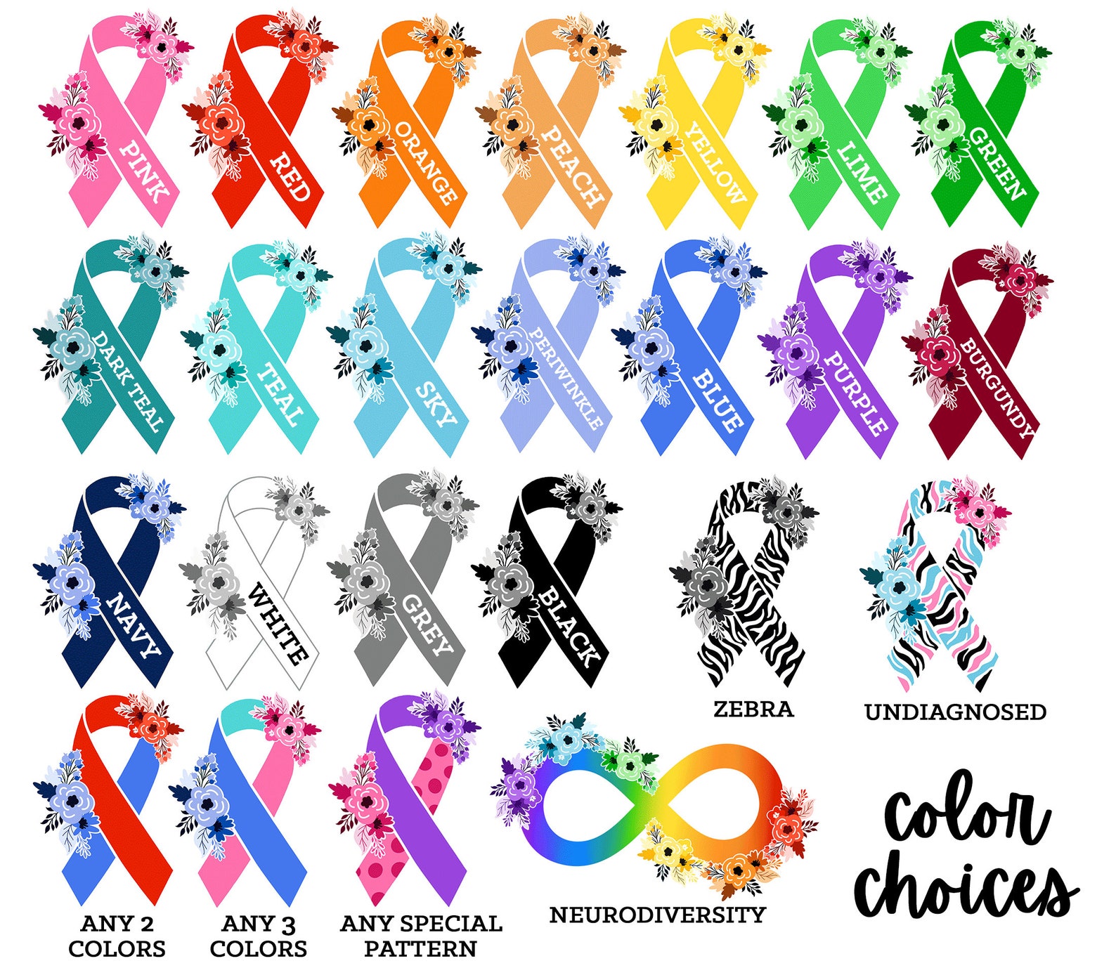 CUSTOM Awareness Ribbon Shirt Personalized Chronic Pain - Etsy