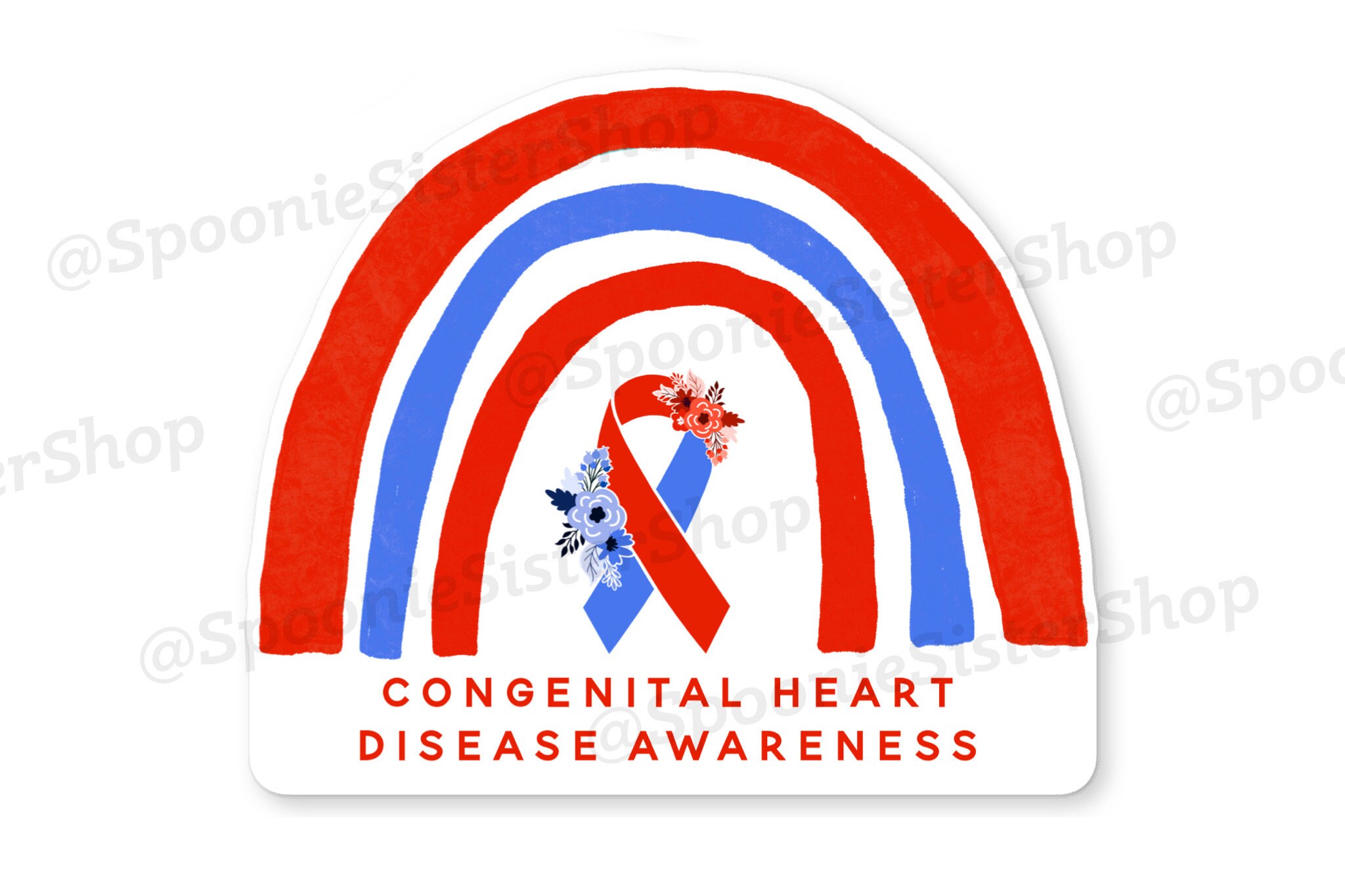 Rainbow CHD Sticker Congenital Heart Disease Stickers CHD - Etsy UK