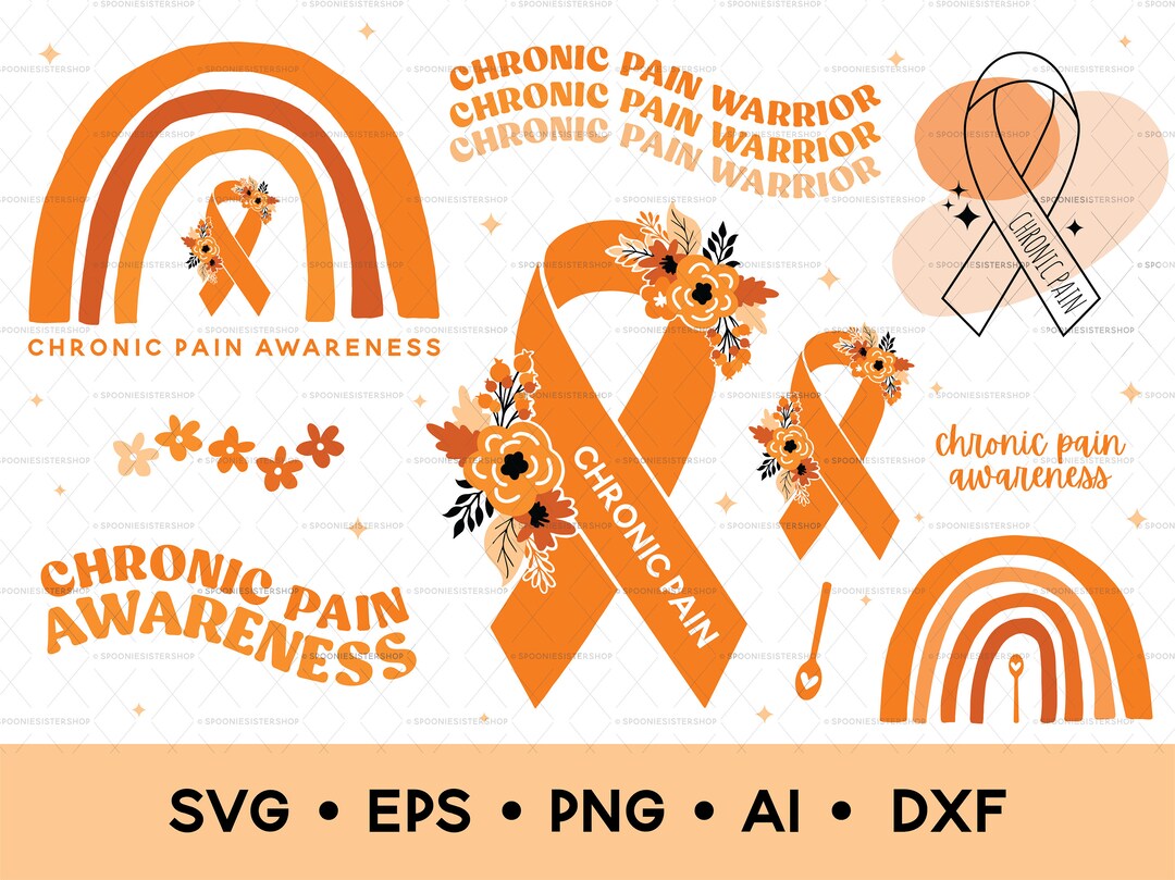 Chronic Pain SVG Bundle, Chronic Pain Awareness SVG, Chronic Pain ...
