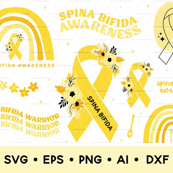 Spina Bifida Ribbon Svg - Etsy