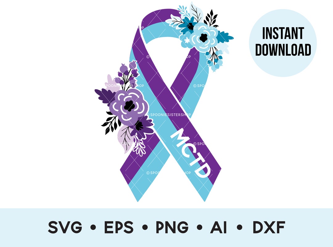 MCTD Awareness Ribbon Svg, Mixed Connective Tissue Disease Awareness ...