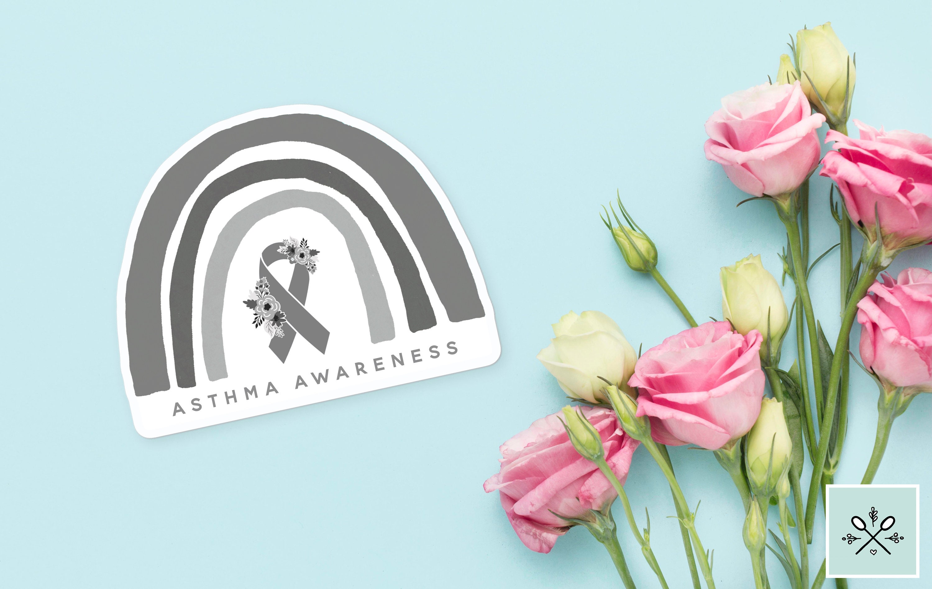 Rainbow Asthma Sticker Asthma Awareness Decal Asthma Support - Etsy UK