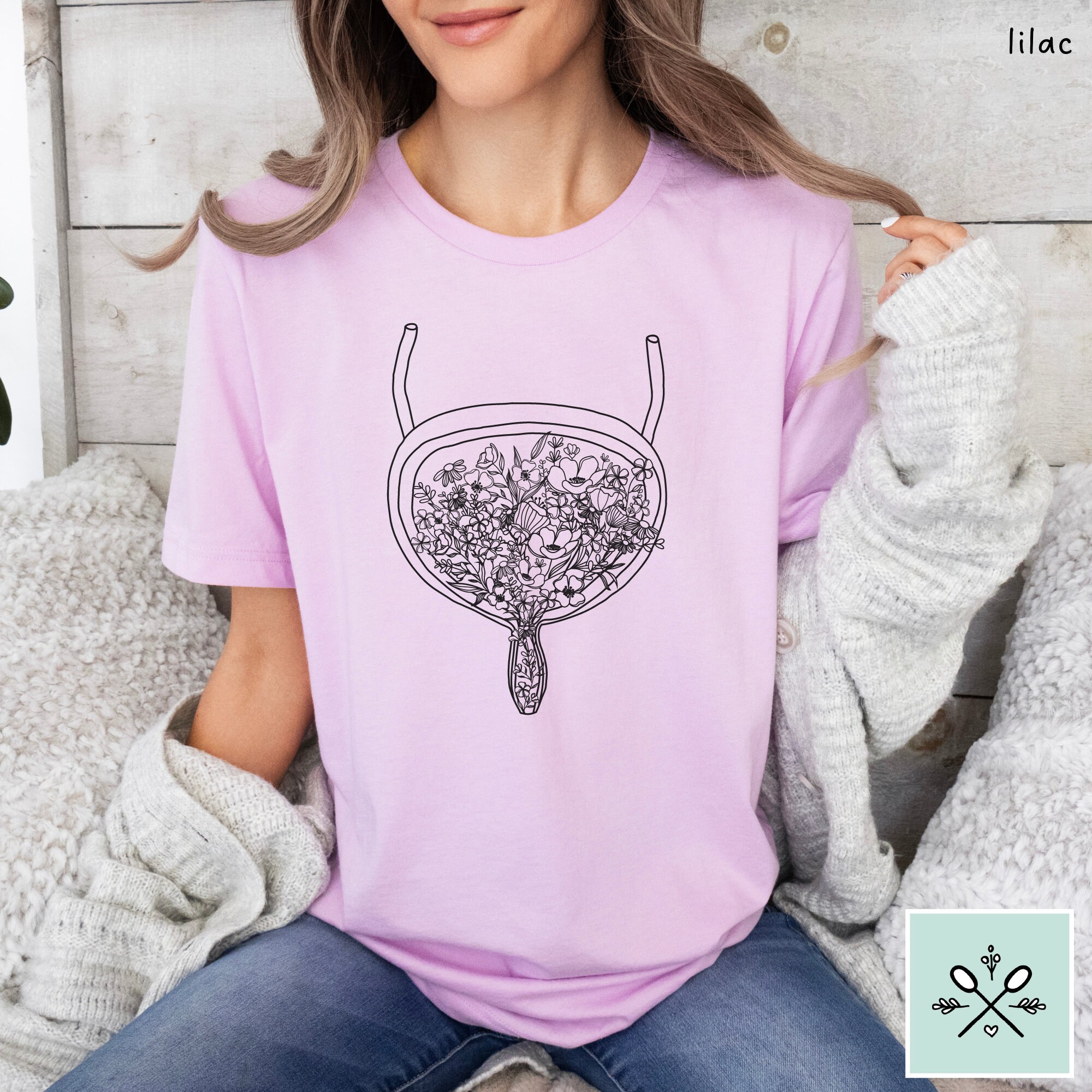 Floral Bladder Shirt, Bladder Anatomy Shirt, Bladder Tshirt, Bladder T ...