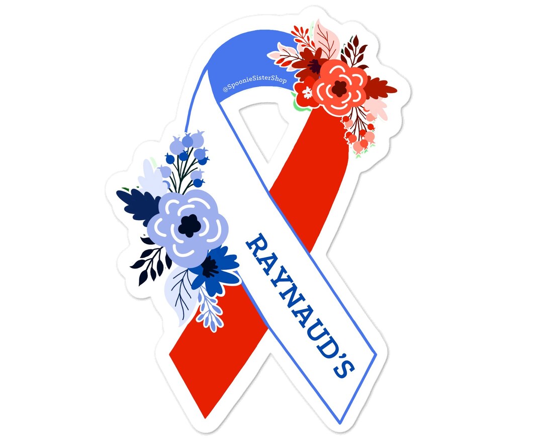Raynaud’s Sticker, Raynaud’s Syndrome Awareness Stickers, Floral Red ...