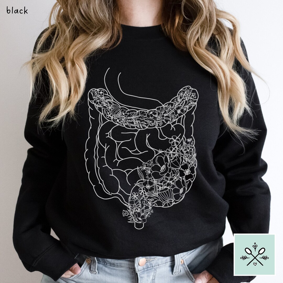 Intestines Sweatshirt, Intestines Sweater, Floral Intestines Anatomy ...