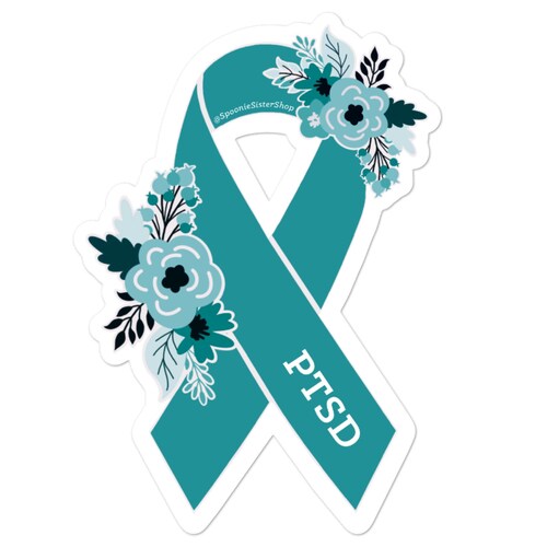 Anxiety Sticker Anxiety Awareness Stickers Floral Teal - Etsy