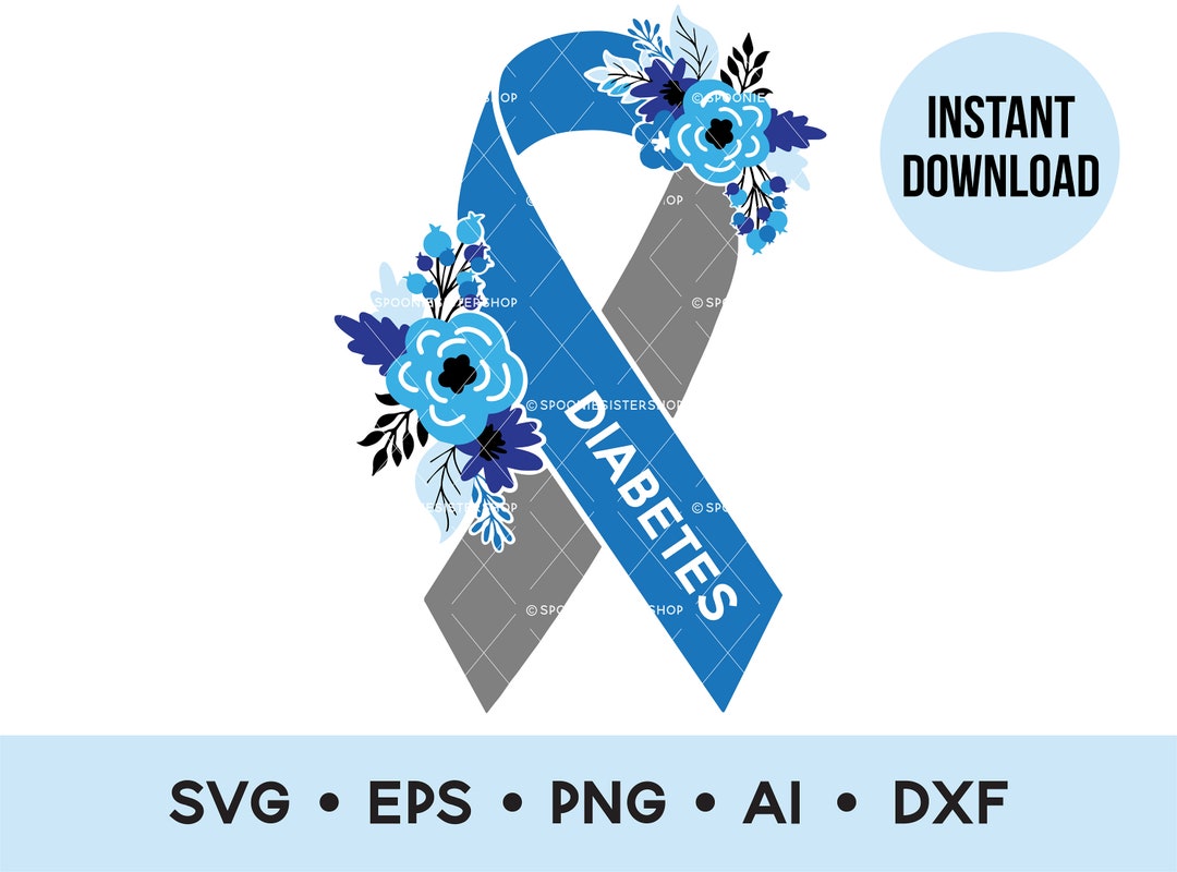 Diabetes Awareness Ribbon SVG, Diabetes PNG, Diabetes Clip Art ...