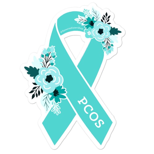 PCOS Sticker Polycystic Ovarian Syndrome Awareness Floral - Etsy