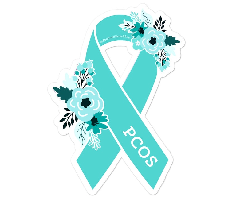 PCOS Sticker Polycystic Ovarian Syndrome Awareness Floral - Etsy