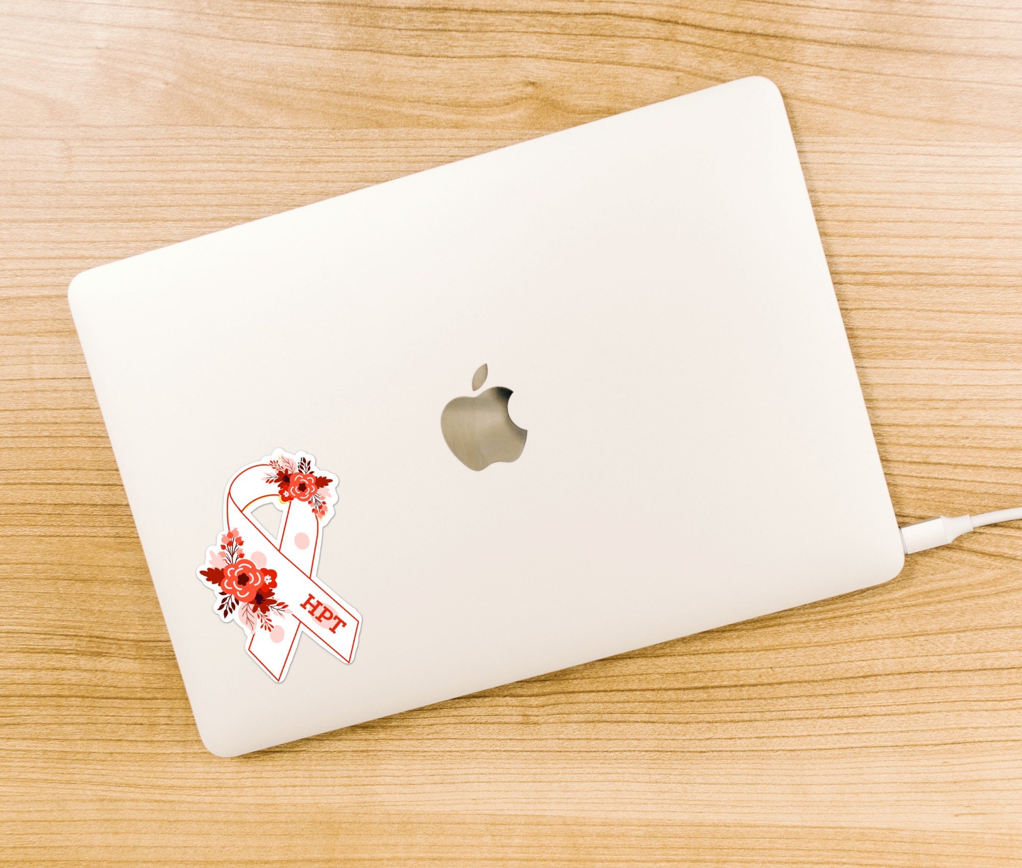 Hyperparathyroidism Sticker, HPT Awareness Ribbon, Floral HPT Awareness ...