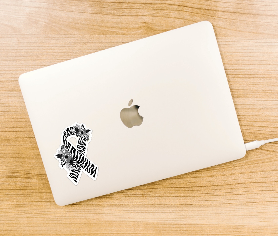 Rare Disease Sticker, Zebra Awareness Stickers, Floral Zebra Awareness ...
