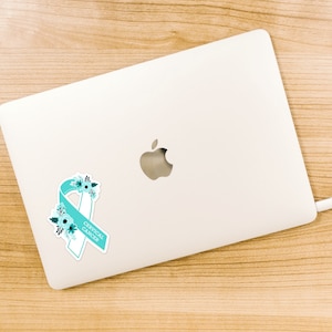 Cervical Cancer Sticker, Cervical Cancer Awareness Stickers, Teal ...