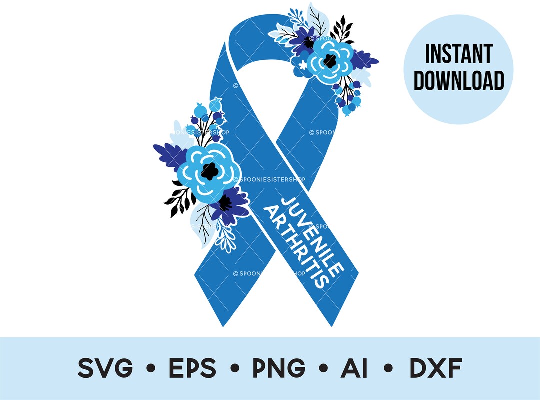 Juvenile Arthritis Awareness Ribbon SVG, Juvenile Arthritis PNG ...