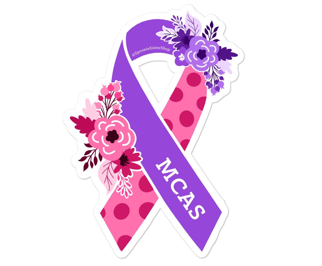 MCAS Sticker, Mast Cell Activation Syndrome, Awareness Ribbon Stickers ...