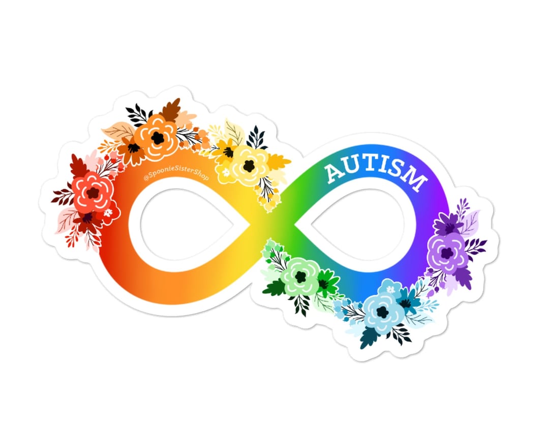 Autism Sticker, Neurodiversity Stickers, Rainbow Infinity Symbol ...