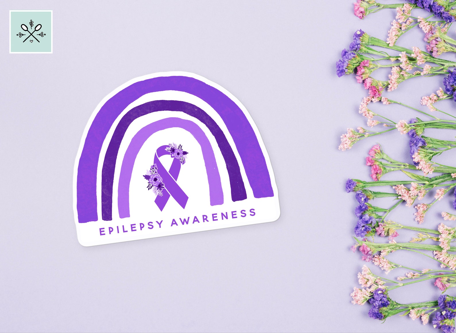 Rainbow Epilepsy Sticker Epilepsy Awareness Stickers | Etsy