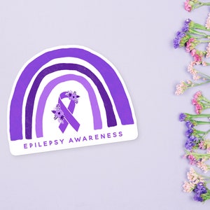 Rainbow Epilepsy Sticker, Epilepsy Awareness Stickers, Epilepsy Decal ...
