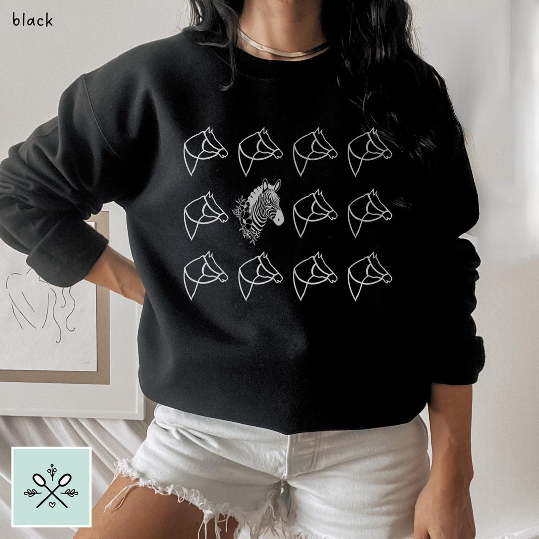 Zebra and Horses Sweatshirt, Rare Disease Awareness Sweater, Rare ...