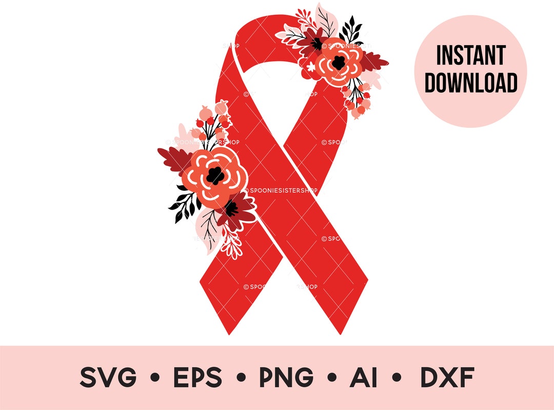 Red Awareness Ribbon SVG, Red Ribbon PNG, Red Awareness Ribbon Clip Art ...