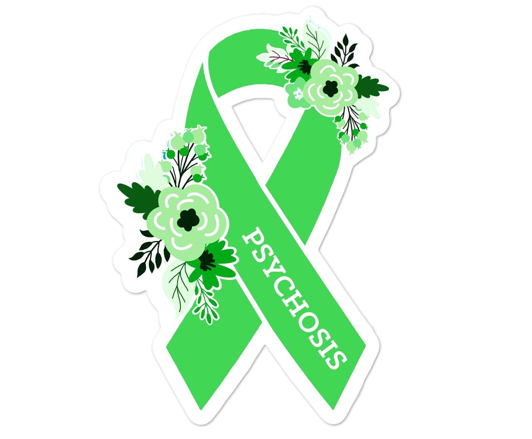 Psychosis Awareness Sticker, Psychotic Disorders Sticker, Floral Lime ...