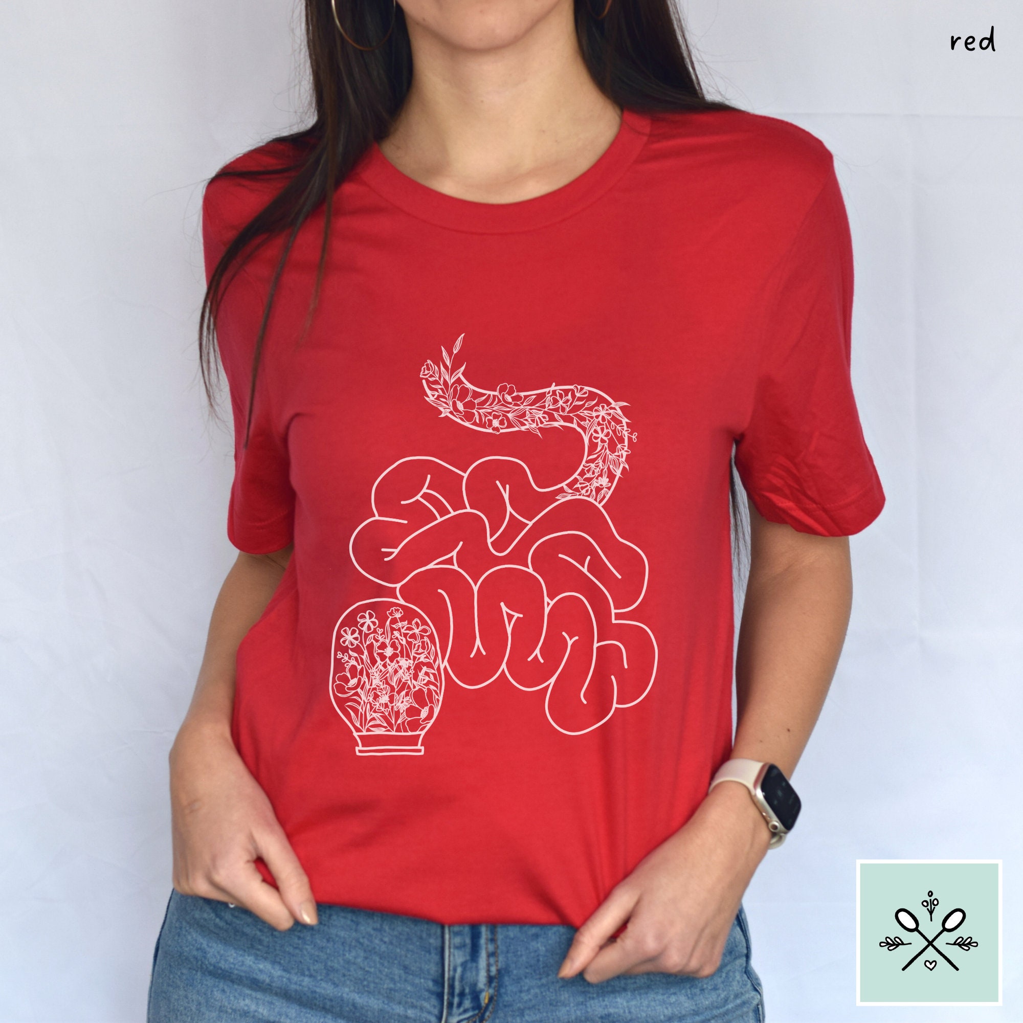 Ileostomy Shirt, Floral Small Intestine With Ileostomy Tshirt, Ostomy ...