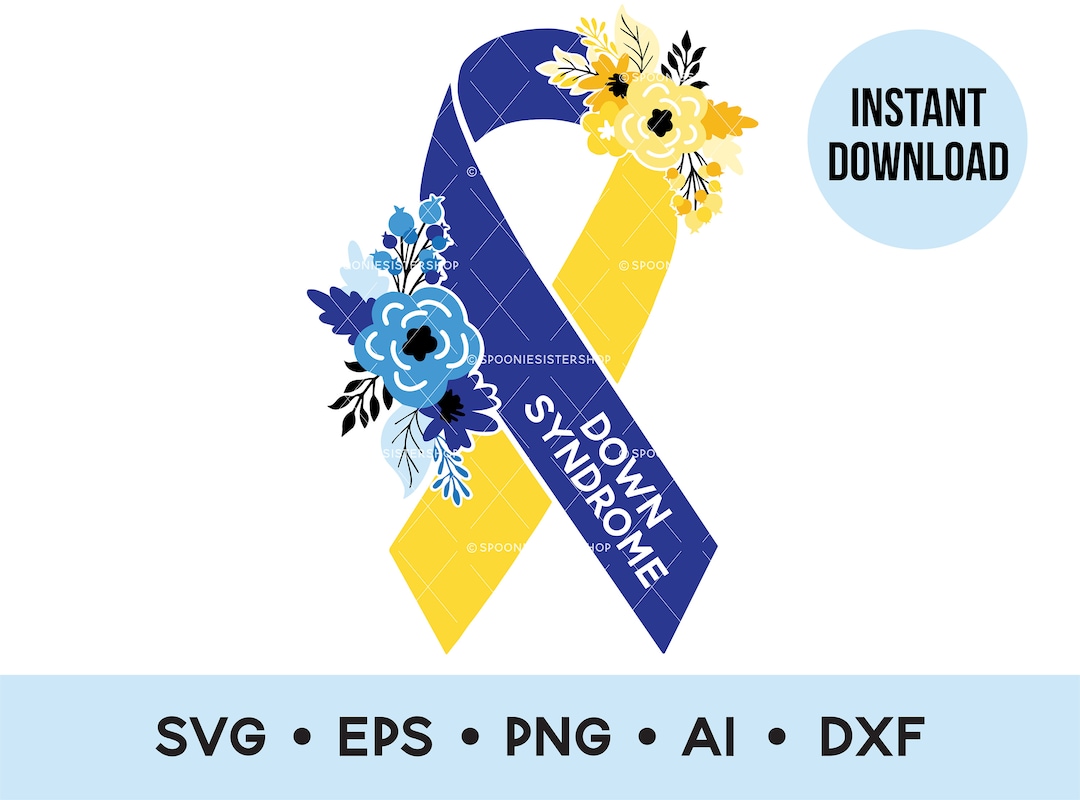 Down Syndrome Awareness Ribbon SVG, Down Syndrome PNG, Down Syndrome ...