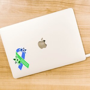 Intracranial Hypertension Sticker, IIH Awareness Stickers, Floral Green ...
