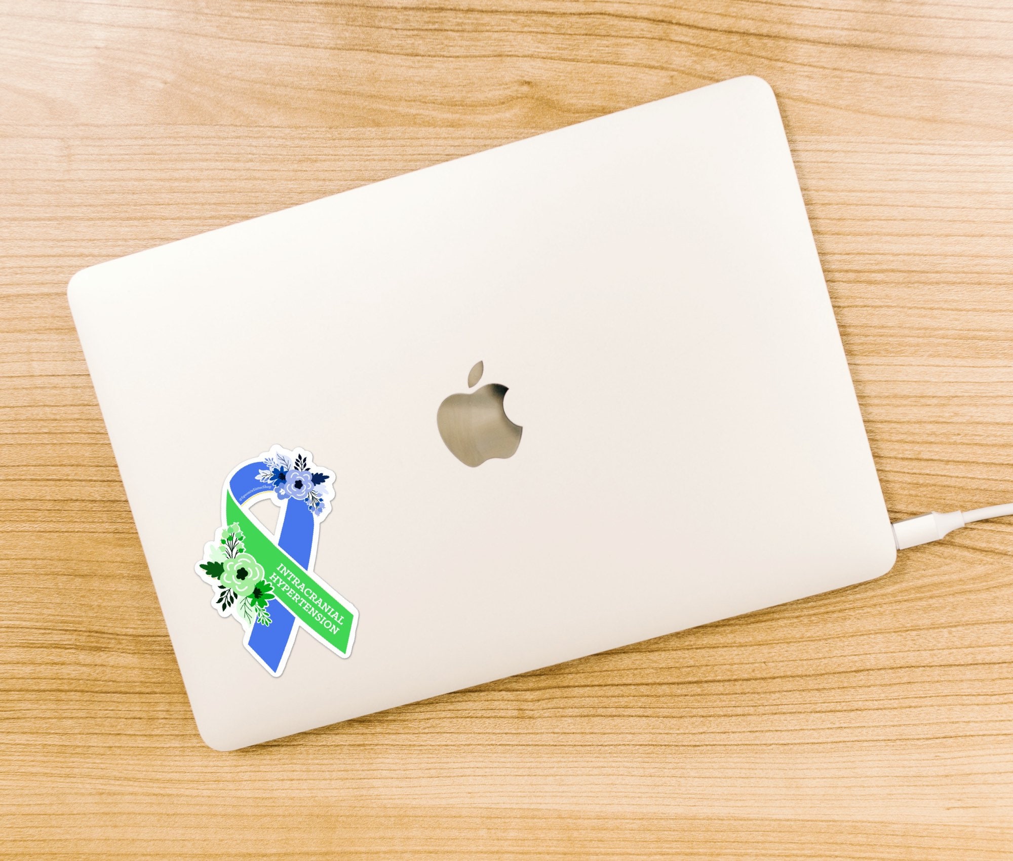 Intracranial Hypertension Sticker, IIH Awareness Stickers, Floral Green ...