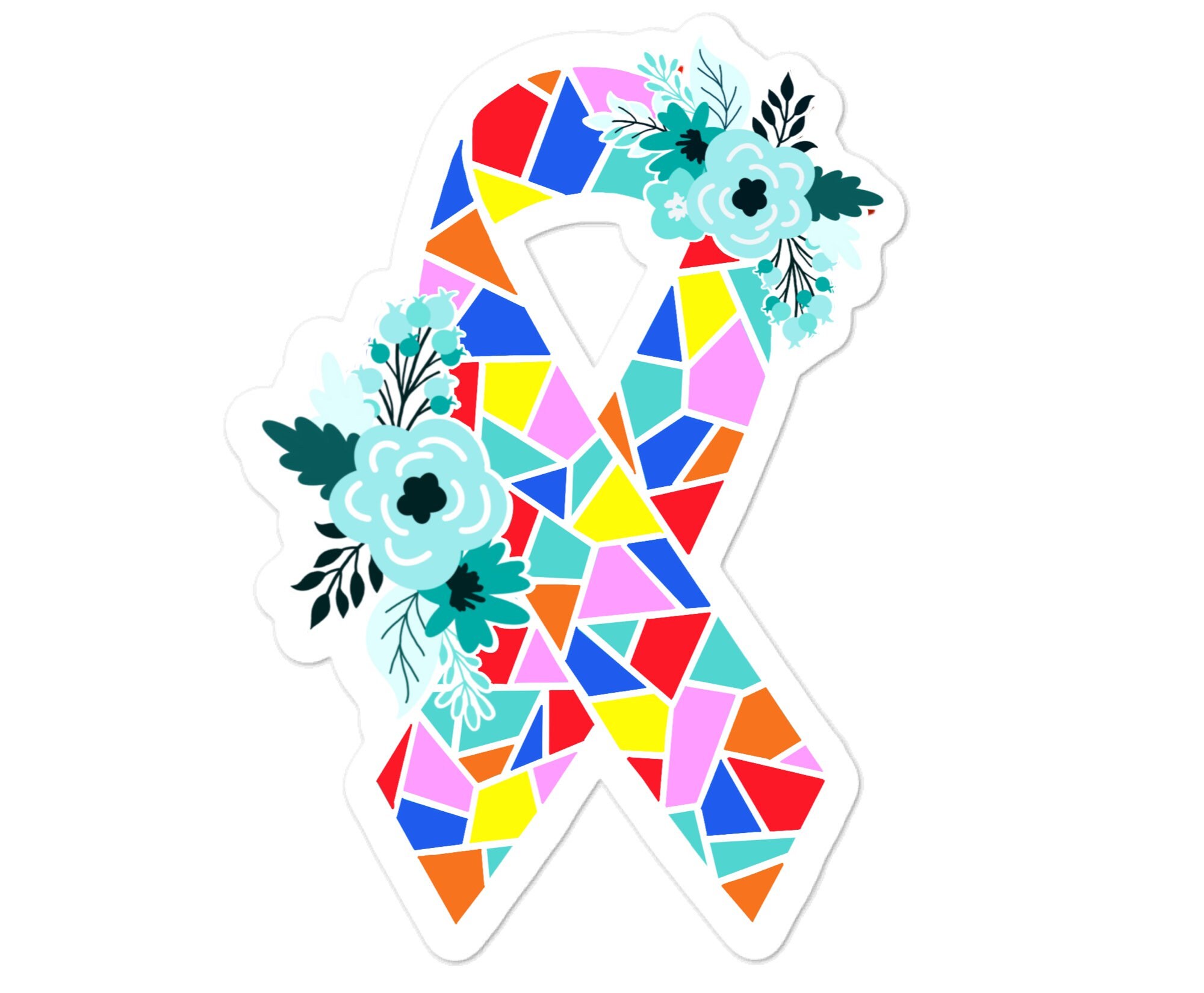 Dissociative Identity Disorder Sticker, DID Awareness Stickers, Floral ...