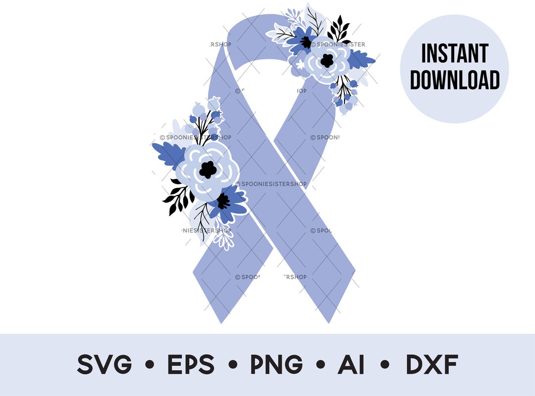 Periwinkle Awareness Ribbon SVG Periwinkle Ribbon PNG - Etsy