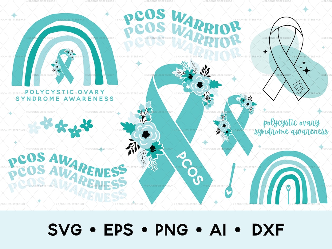 Polycystic Ovary Syndrome SVG Bundle, PCOS Awareness Svg, Clipart ...