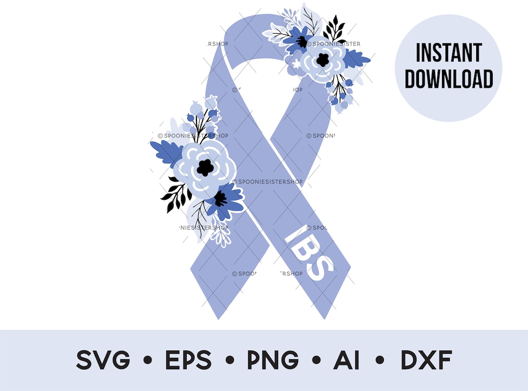 IBS Awareness Ribbon Svg, Irritable Bowel Syndrome Awareness, IBS Clip ...