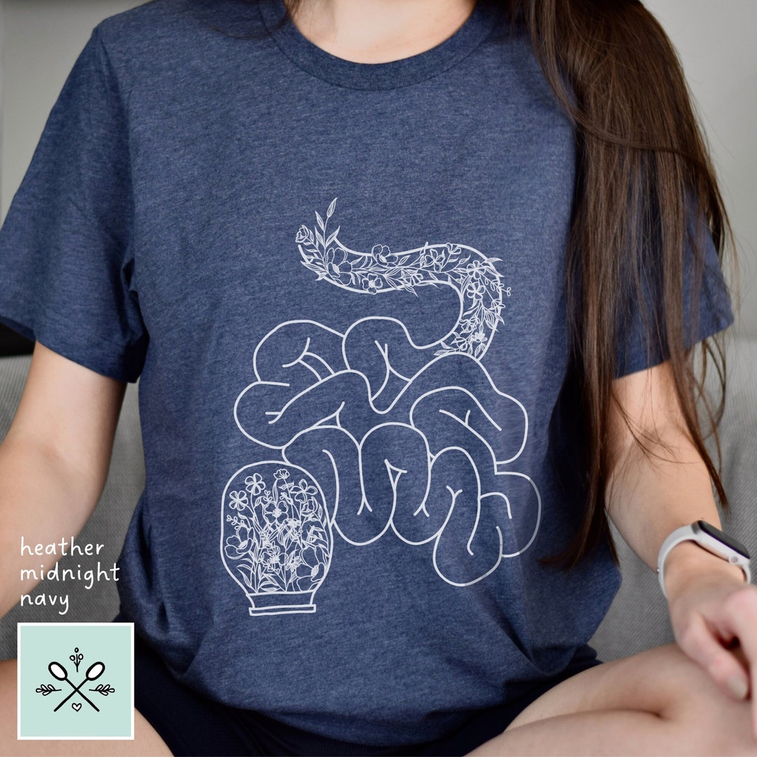 Ileostomy Shirt, Floral Small Intestine With Ileostomy Tshirt, Ostomy ...