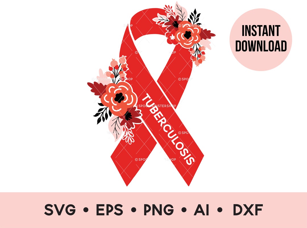 Tuberculosis Awareness Ribbon SVG Tuberculosis Ribbon - Etsy