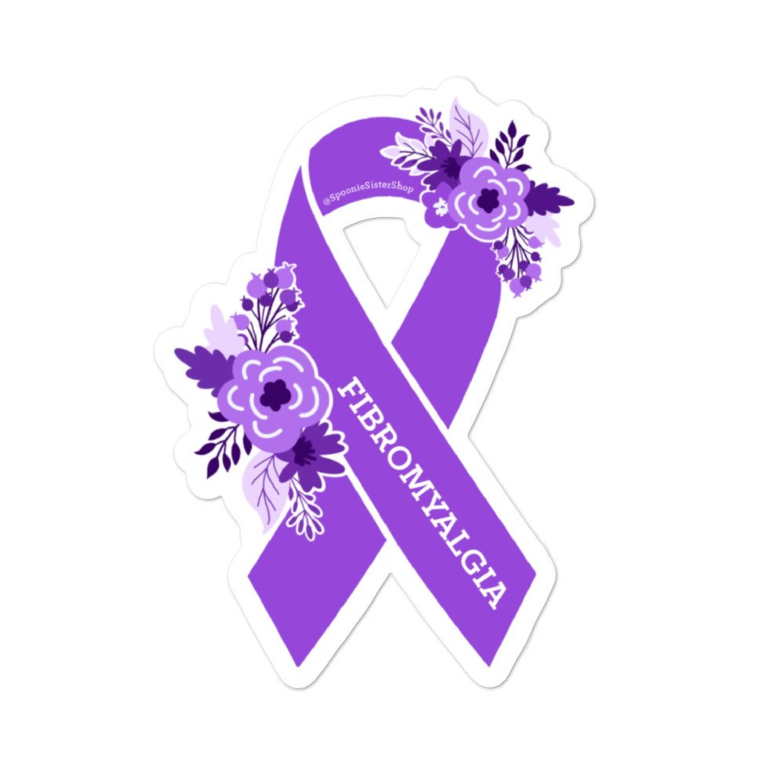 Fibromyalgia Stickers, Fibro Awareness Ribbon Sticker, Fibromyalgia ...