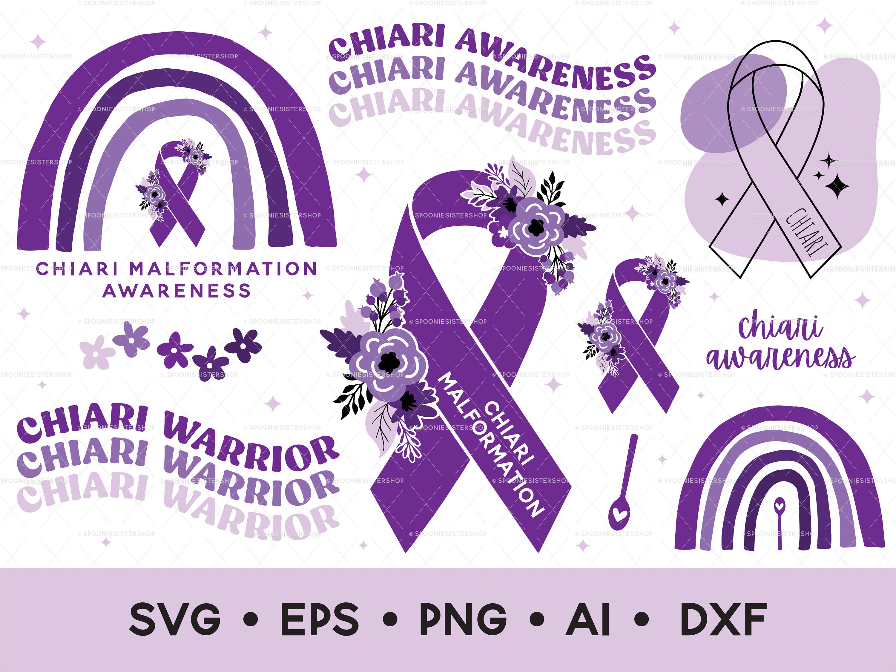 Purple Awareness Ribbon Chiari