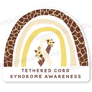 Tethered Cord Syndrome Rainbow Awareness Sticker, TCS Awareness Sticker ...