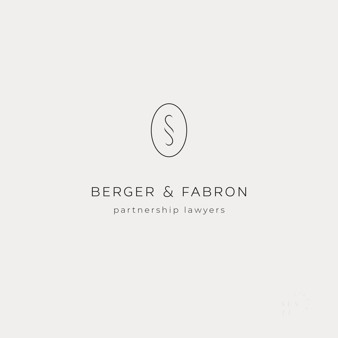 Premade Logo Template, Minimalist Law Firm Logo, Stylish Legal Brand ...